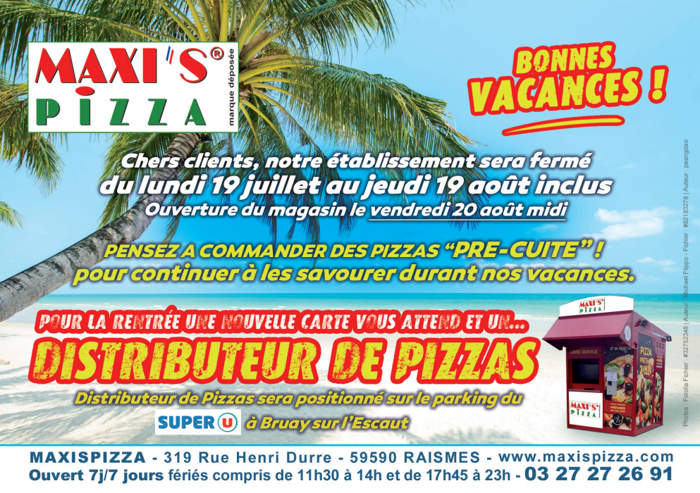 MAXISPIZZA – Maxi's Pizza Valenciennes (Nord) : Livraison de pizzas a ...
